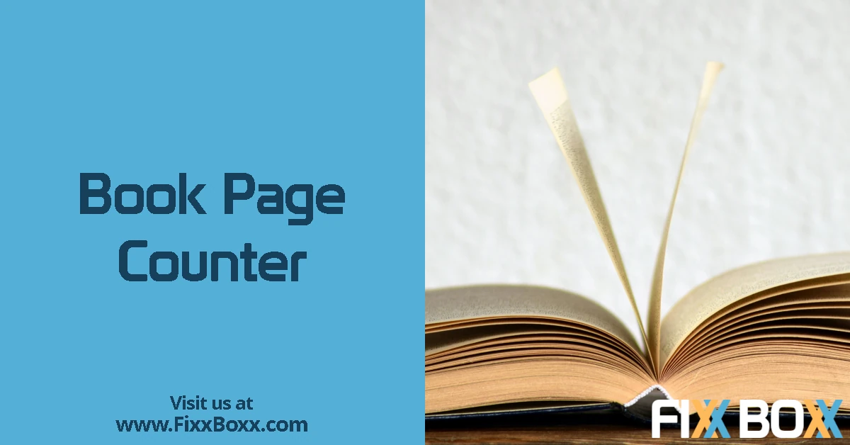 Book Page Counter - Fixx Boxx